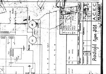 Schematics, Service manual, or circuit diagram for Acec 201 Schematic £ ...