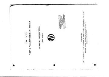 AVO Schematics, Service manual or circuit diagram £1.80 (~ $2.20 or €2.10)