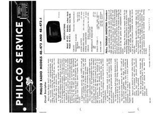 Schematics, Service manual, or circuit diagram for Philco 48 482 ...