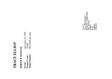 Trace Elliot GP12 SMX Schematic purchase