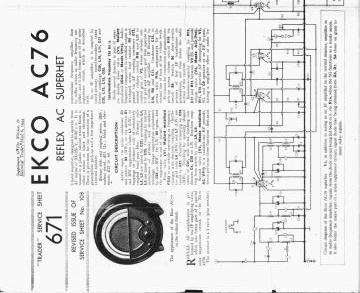 Schematics, Service manual, or circuit diagram for Ekco Schematic £1.80 ...