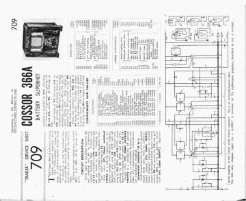Schematics, Service manual, or circuit diagram for Cossor Schematic £1. ...