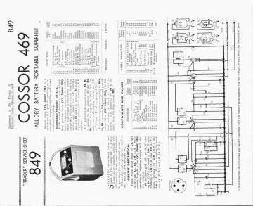 Schematics, Service manual, or circuit diagram for Cossor Schematic £1. ...