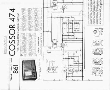 Schematics, Service manual, or circuit diagram for Cossor Schematic £1. ...